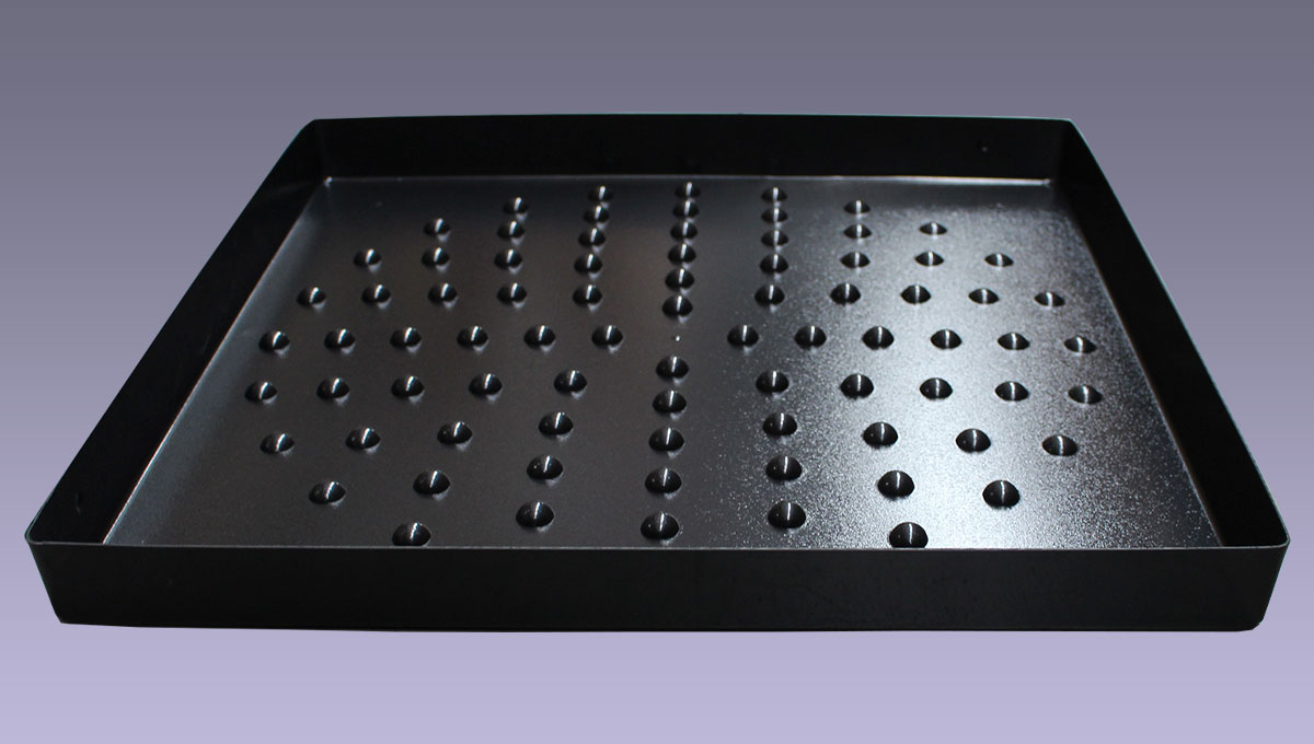 Black ABS plastic safe tray