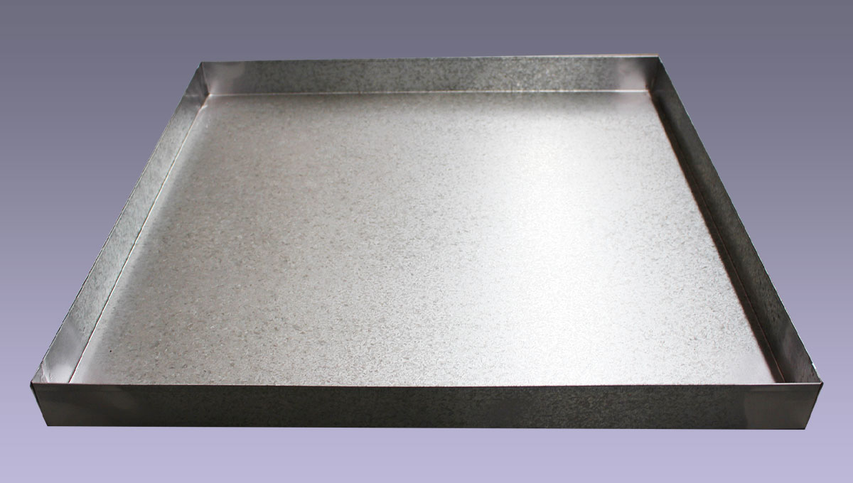 Galvanised safe tray